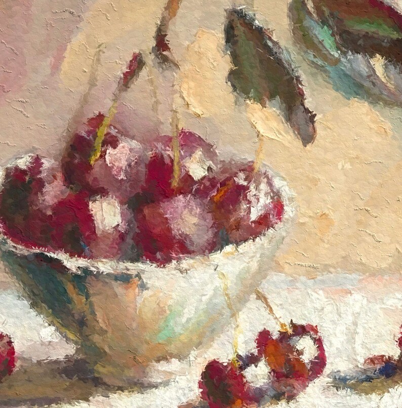 Cherries Print, Cherry Wall Art, Cute Vintage Print, Trendy Wall Decor ...