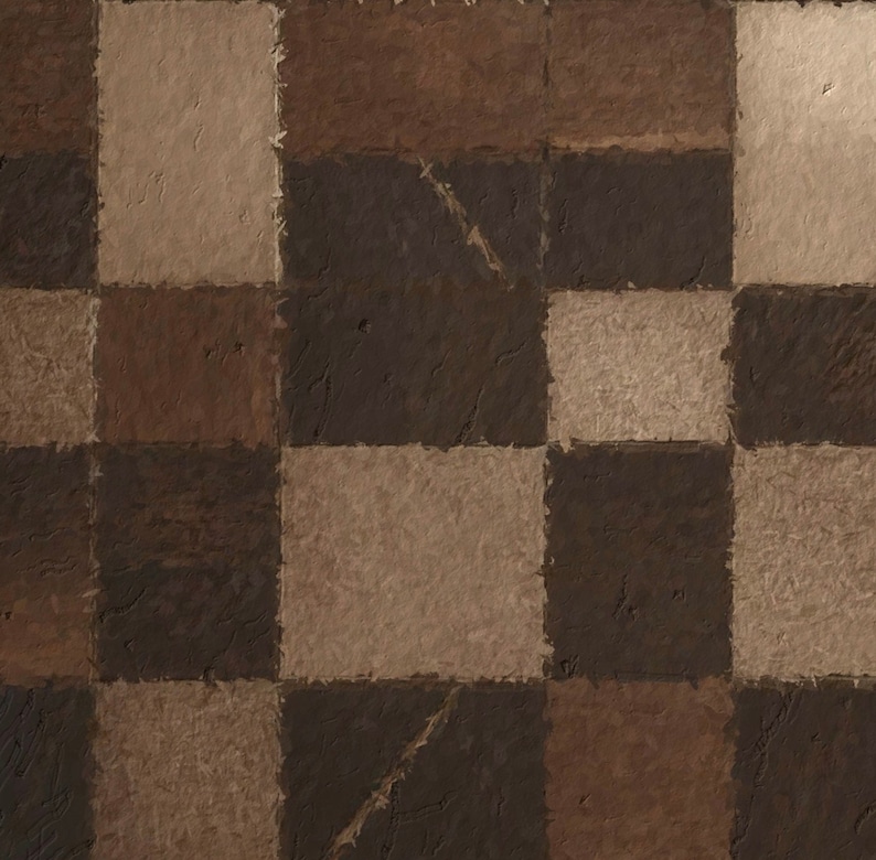 Checkered Wall Art, Modern Checkered Art Print, Moody Neutral Art Print ...