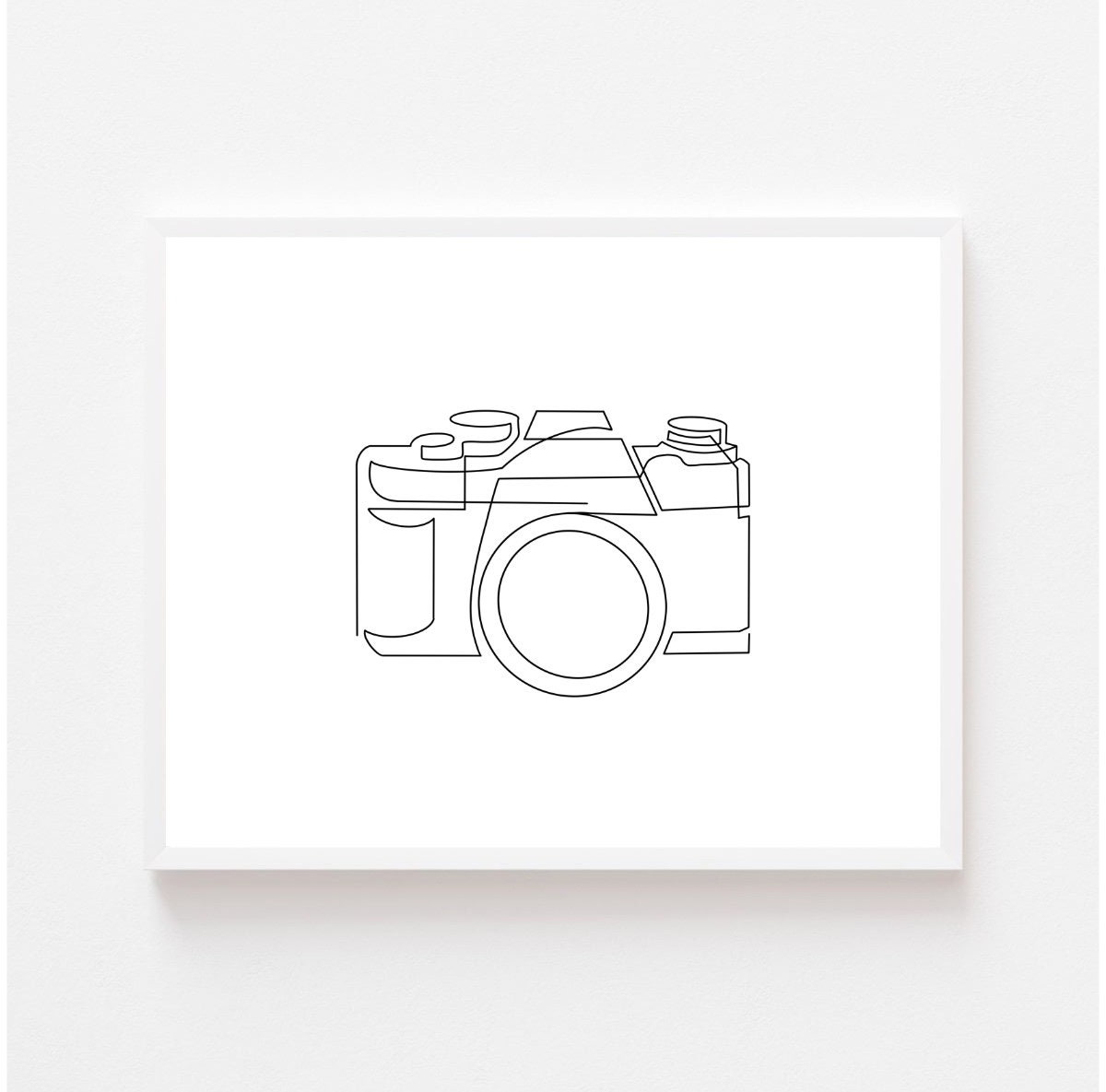 Camera Line Print Camera Line Art Camera Printable - Etsy