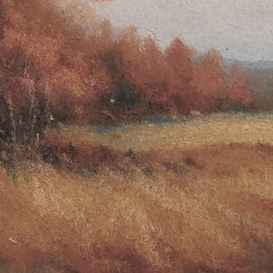 Rust Landscape Painting, Moody Fall Print, Vintage Wall Art, Rustic ...