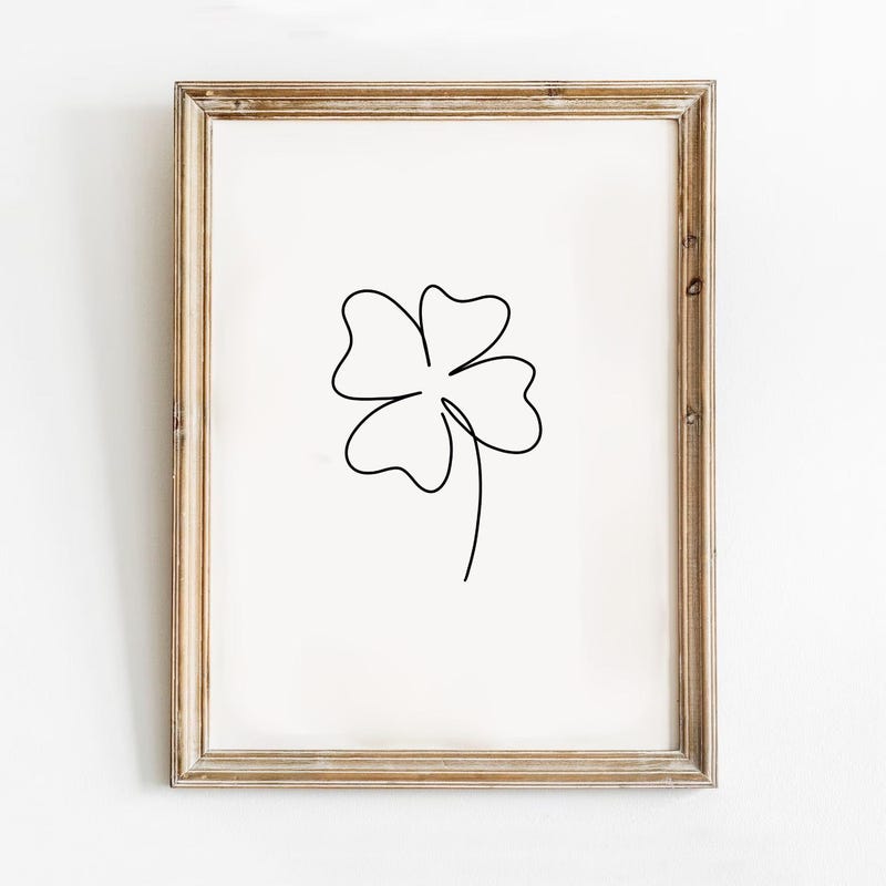 Shamrock Line Art - Etsy