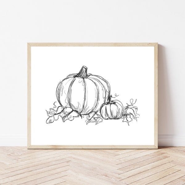 Line Art Autumn - Etsy