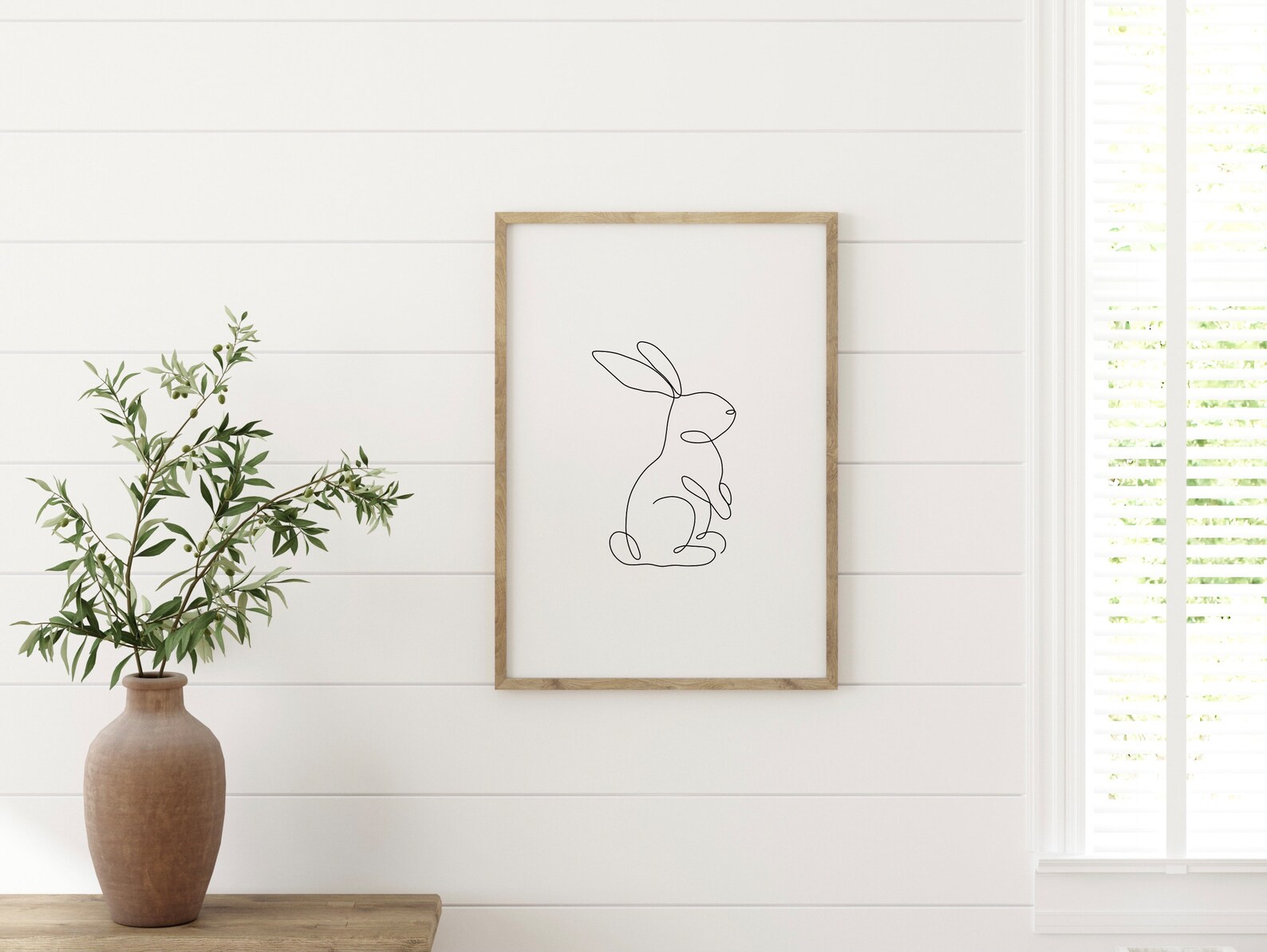 Bunny Line Print, Bunny Drawing Art, Bunny Printable, Easter Line Print ...