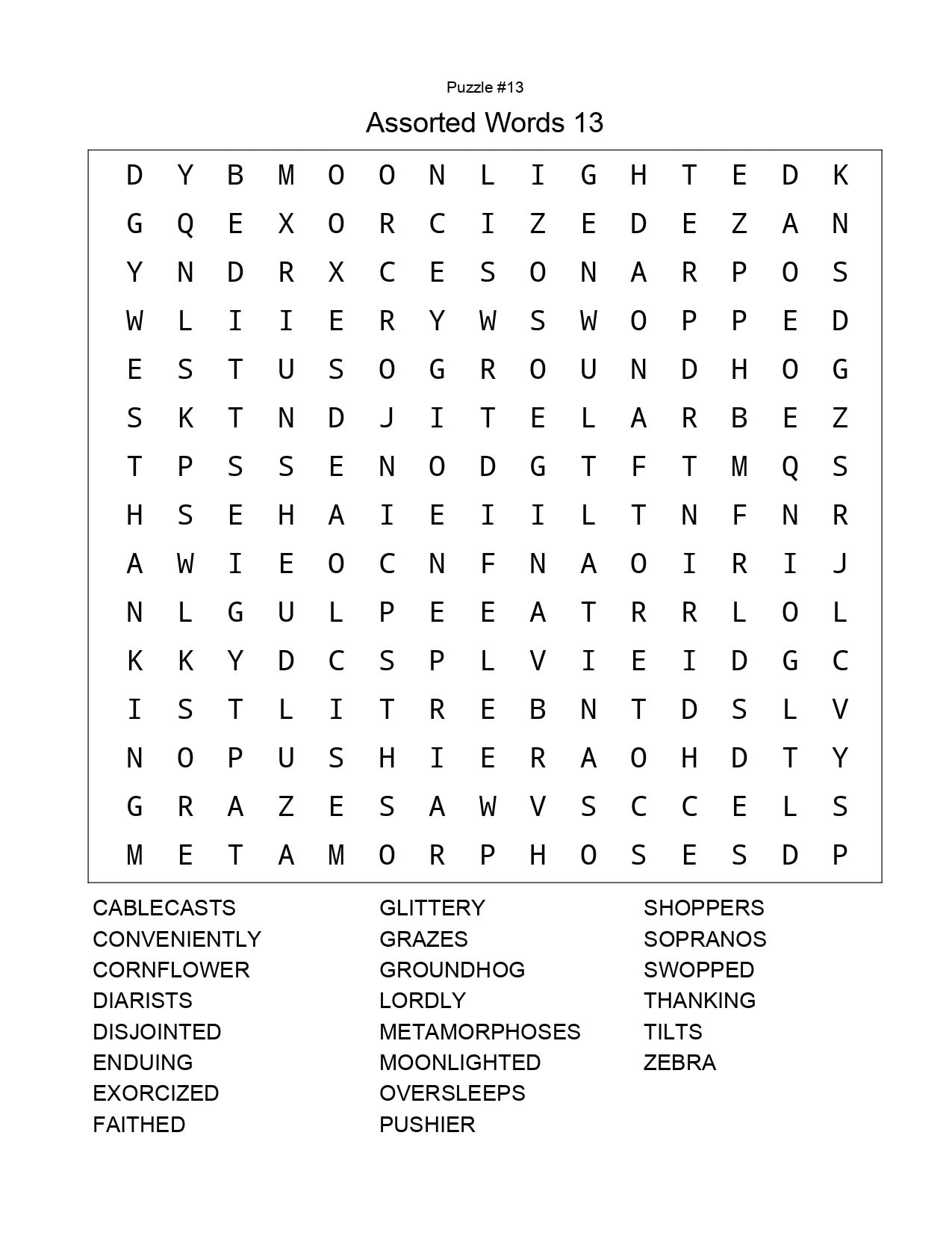 The Best Random Word Search Puzzle Ever - Etsy