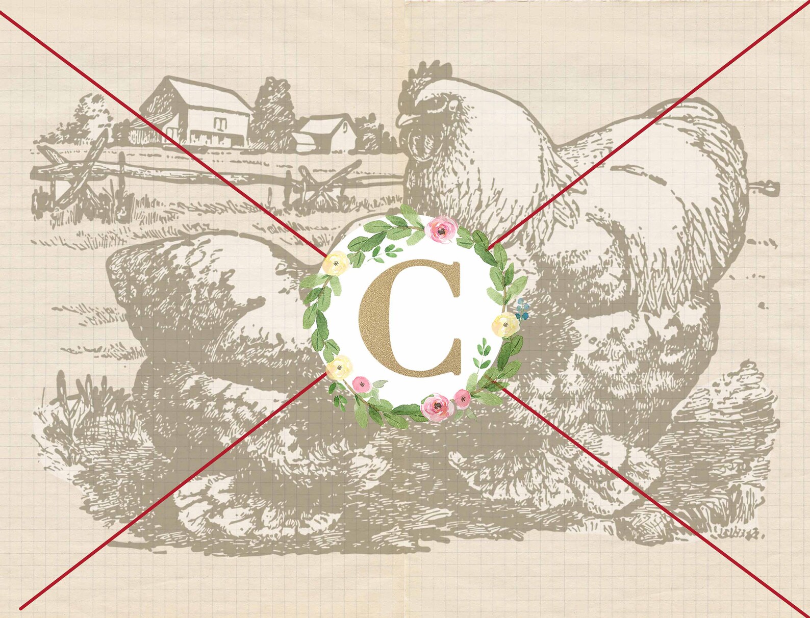 Chickens Printable Paper Background Set 1 for Junk Journals - Etsy