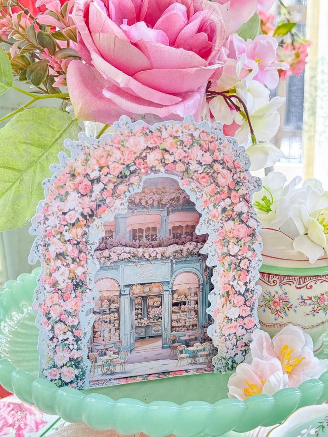 French Café Shadow Box Printable 3D Paris Patisserie Paper Craft DIY ...