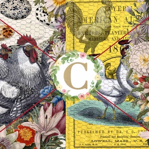 Chicken Journal Cover Design for Junk Journals | Etsy