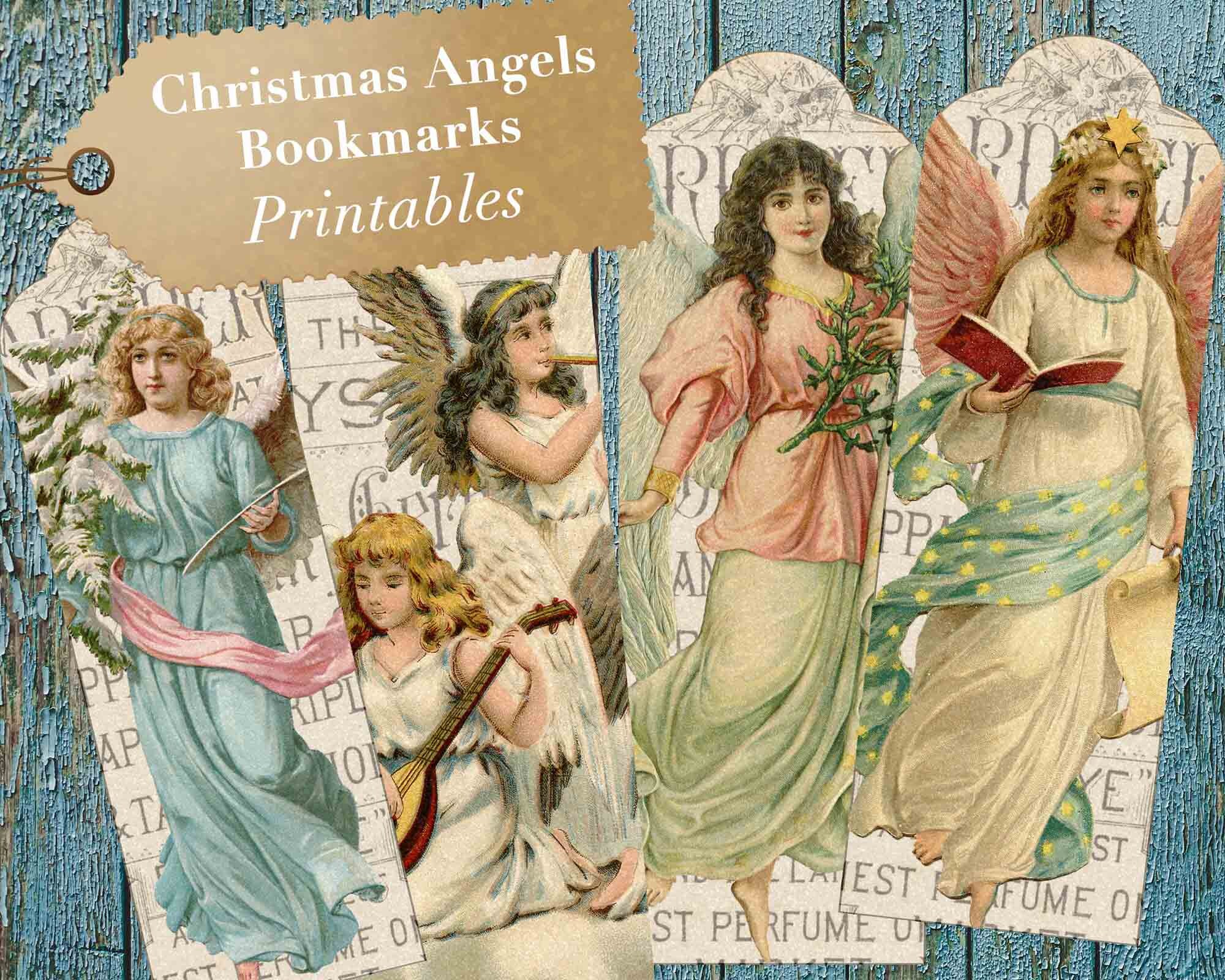 Christmas Angel Bookmarks for Junk Journals - Etsy