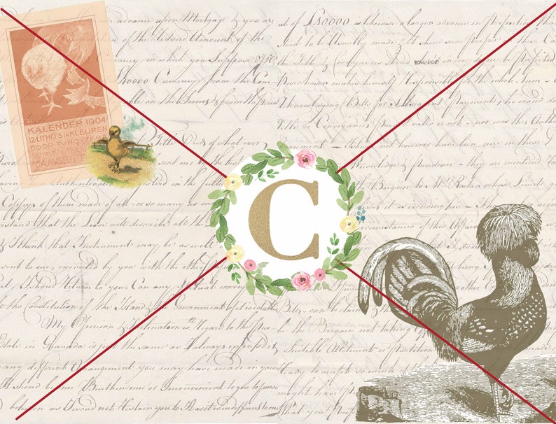 Chickens Printable Paper Background Set 1 for Junk Journals - Etsy