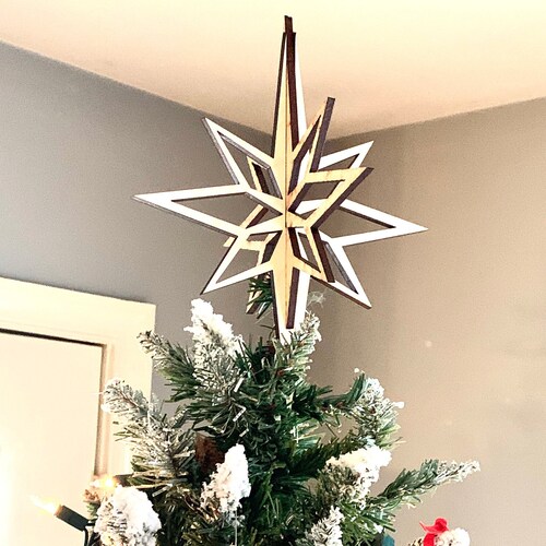 North Star Tree Topper SVG Laser Cut File Instant Download - Etsy