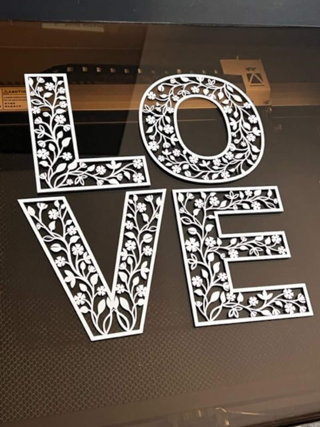 Laser Cut File - Flowering Vines Alphabet and Numbers | SVG Instant ...