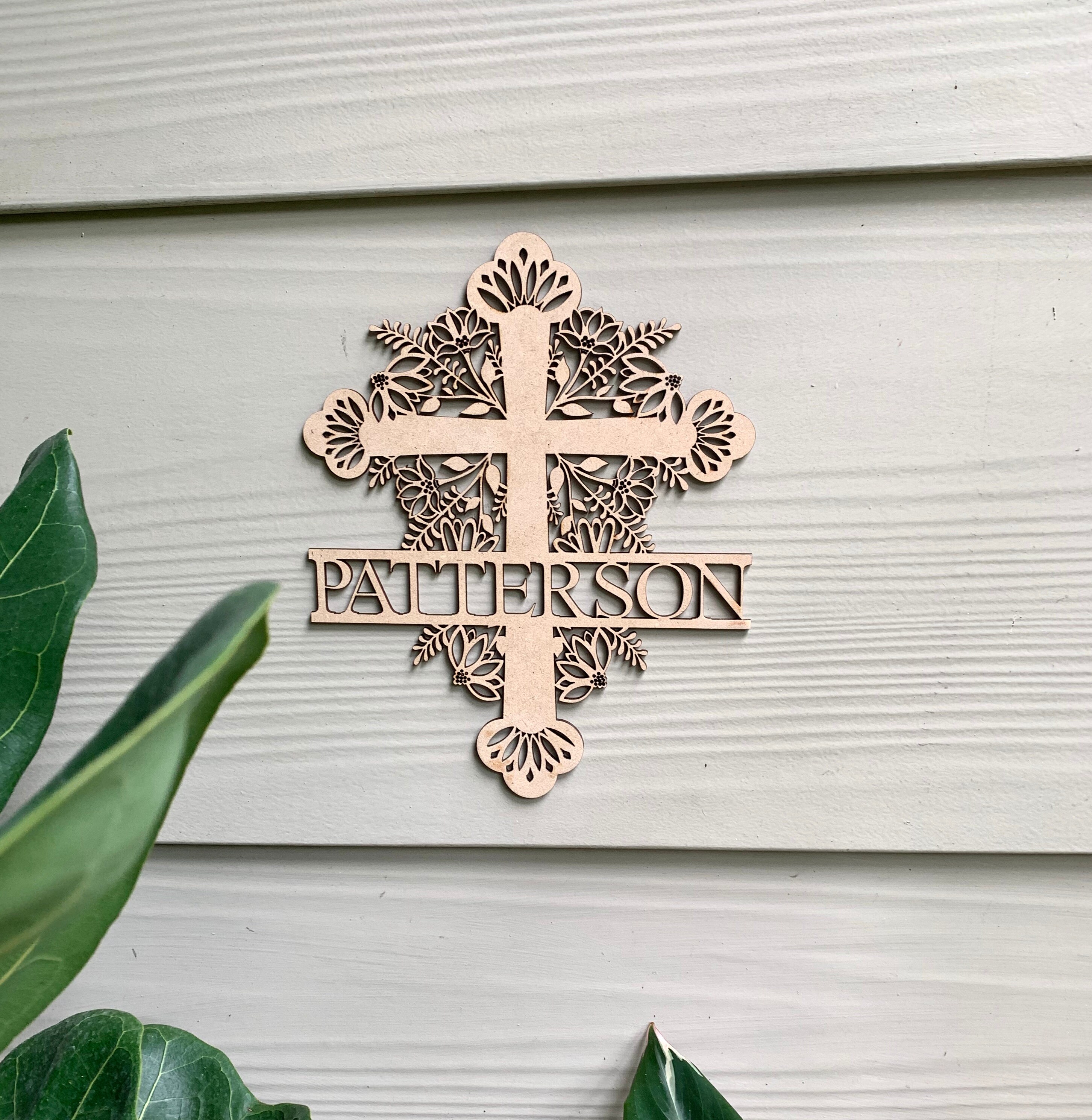 Folk Floral Split Cross 2 Designs SVG Cut Files - Etsy