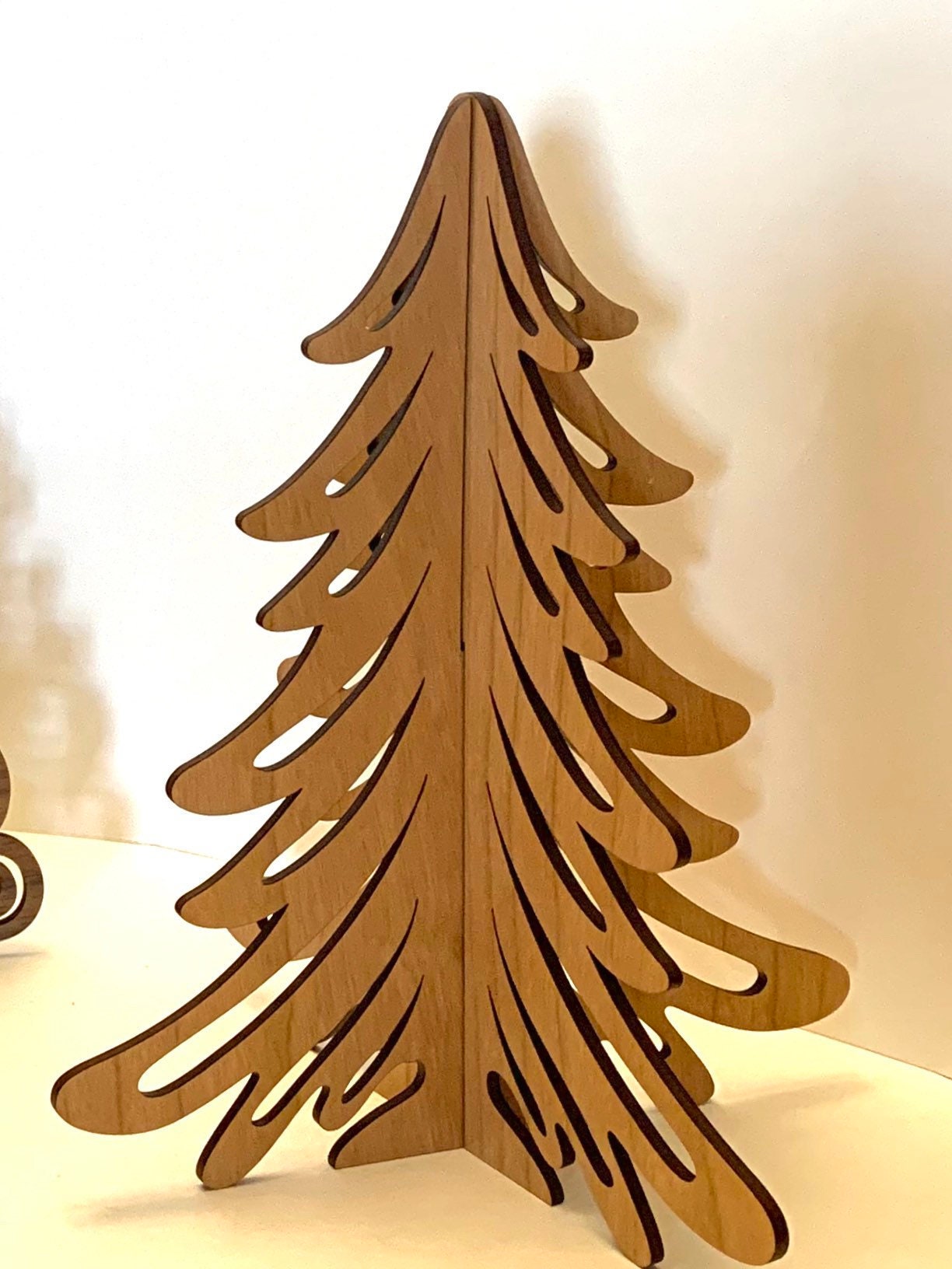 Christmas Snowy Tree SVG Glowforge File Laser Cut File - Etsy
