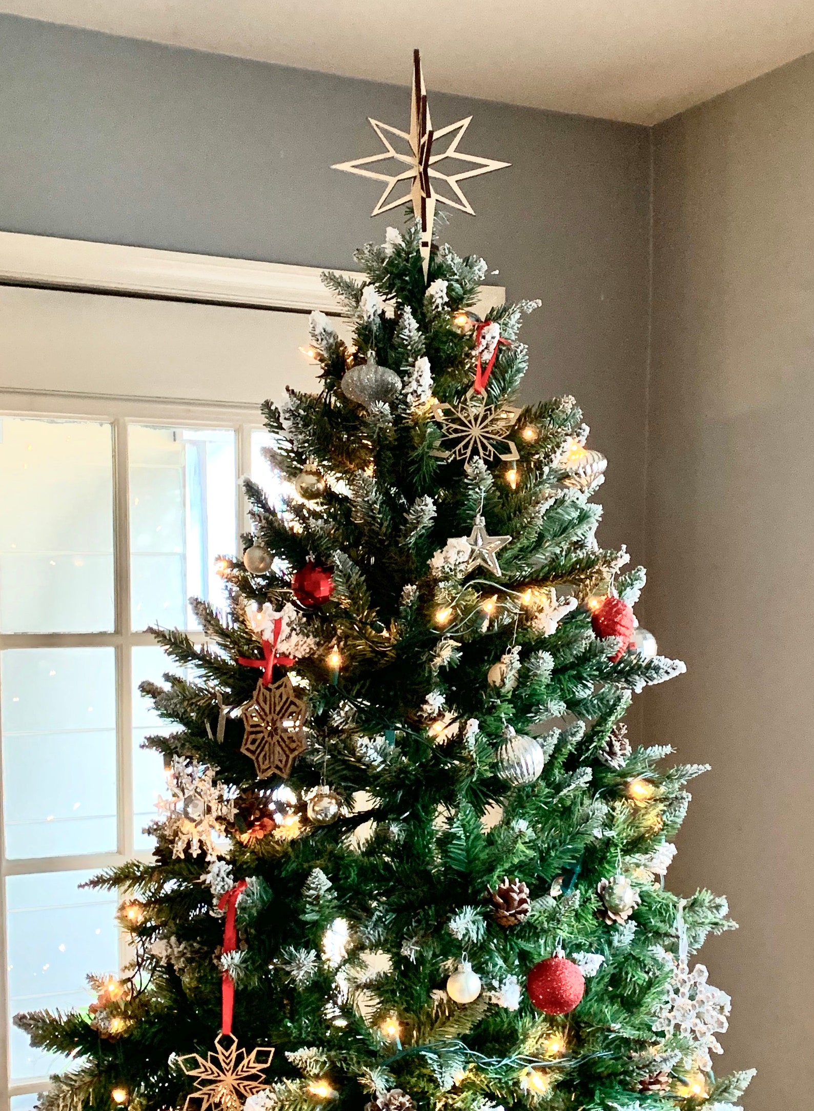 North Star Tree Topper SVG Laser Cut File Instant Download - Etsy