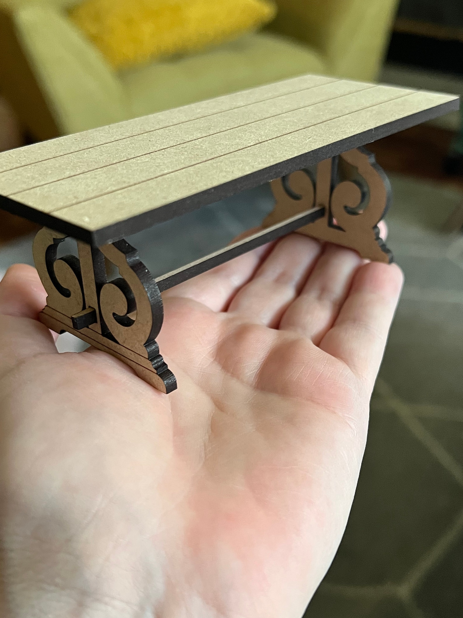 SVG File Dollhouse Miniature Farmhouse Trestle Table Digital - Etsy