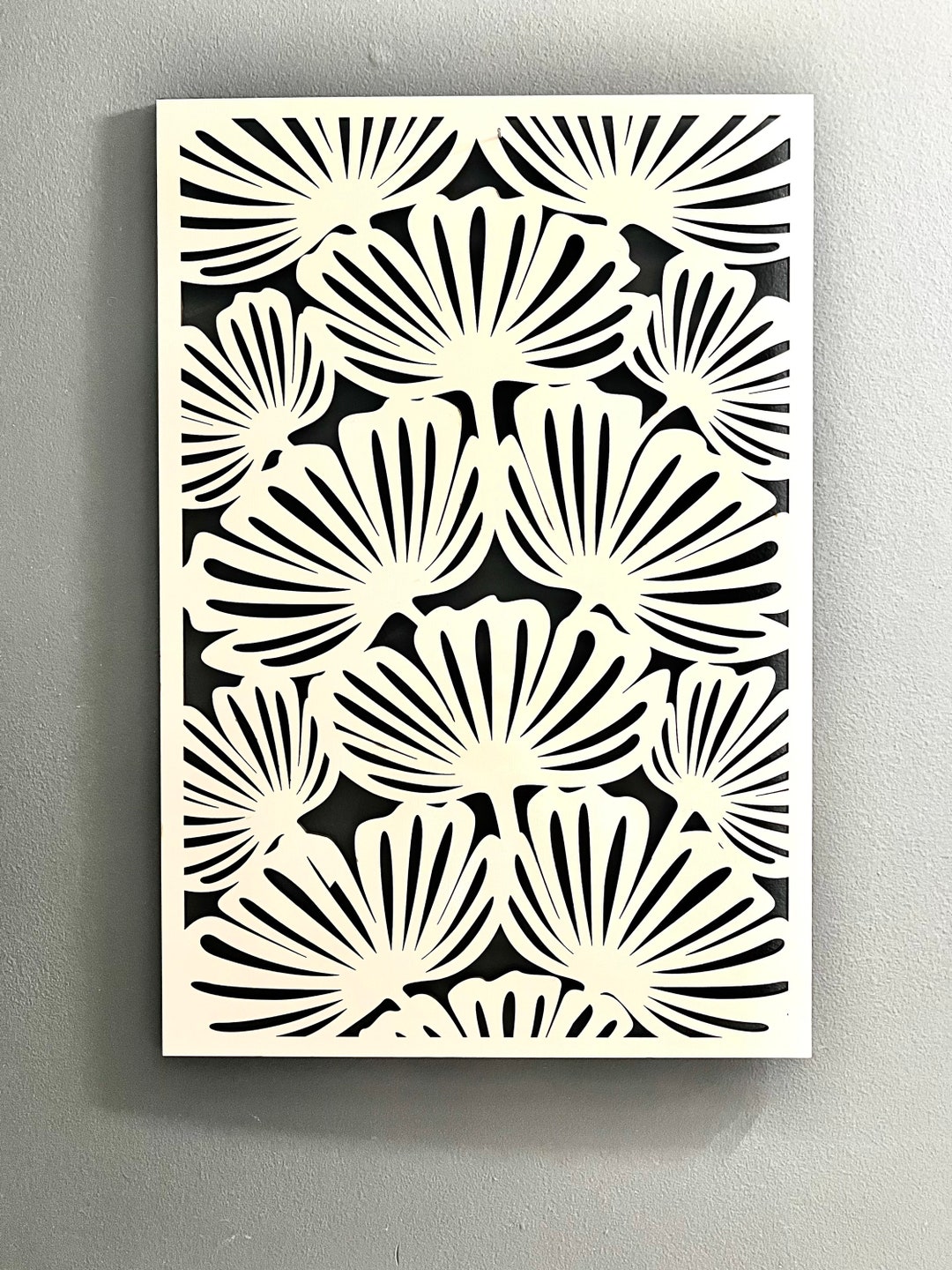 Laser Cut Flowers Wall Panel File | SVG Digital Download | Wall Decor ...