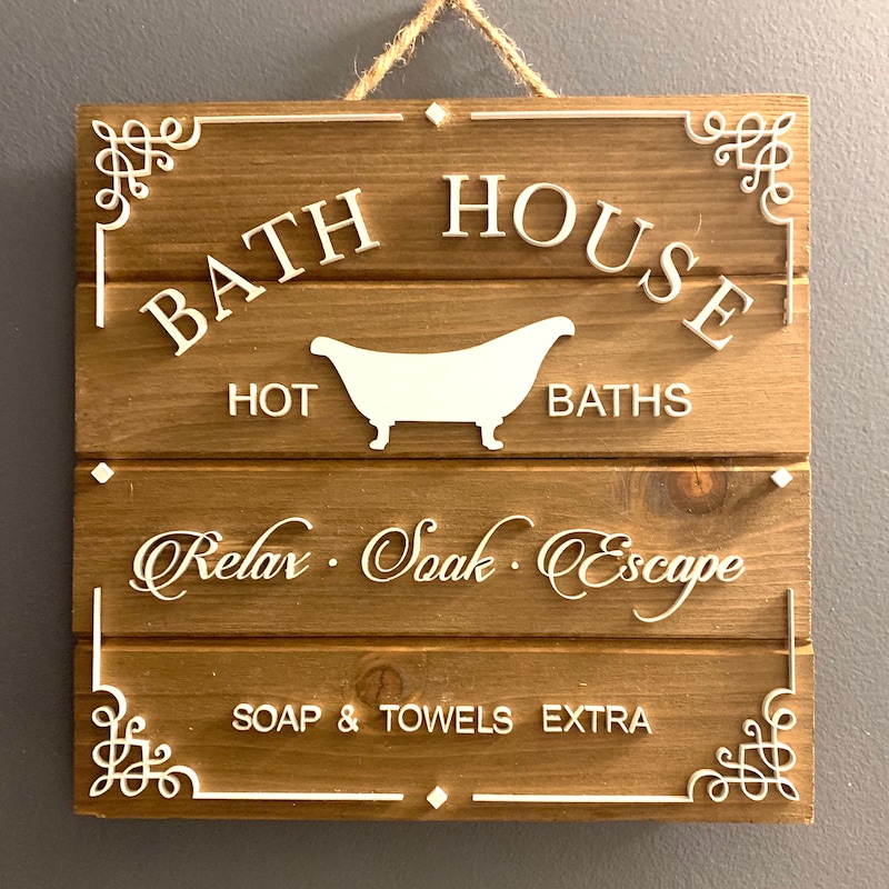 Bath House Sign - Etsy