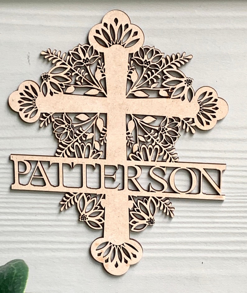 Folk Floral Split Cross 2 Designs SVG Cut Files - Etsy