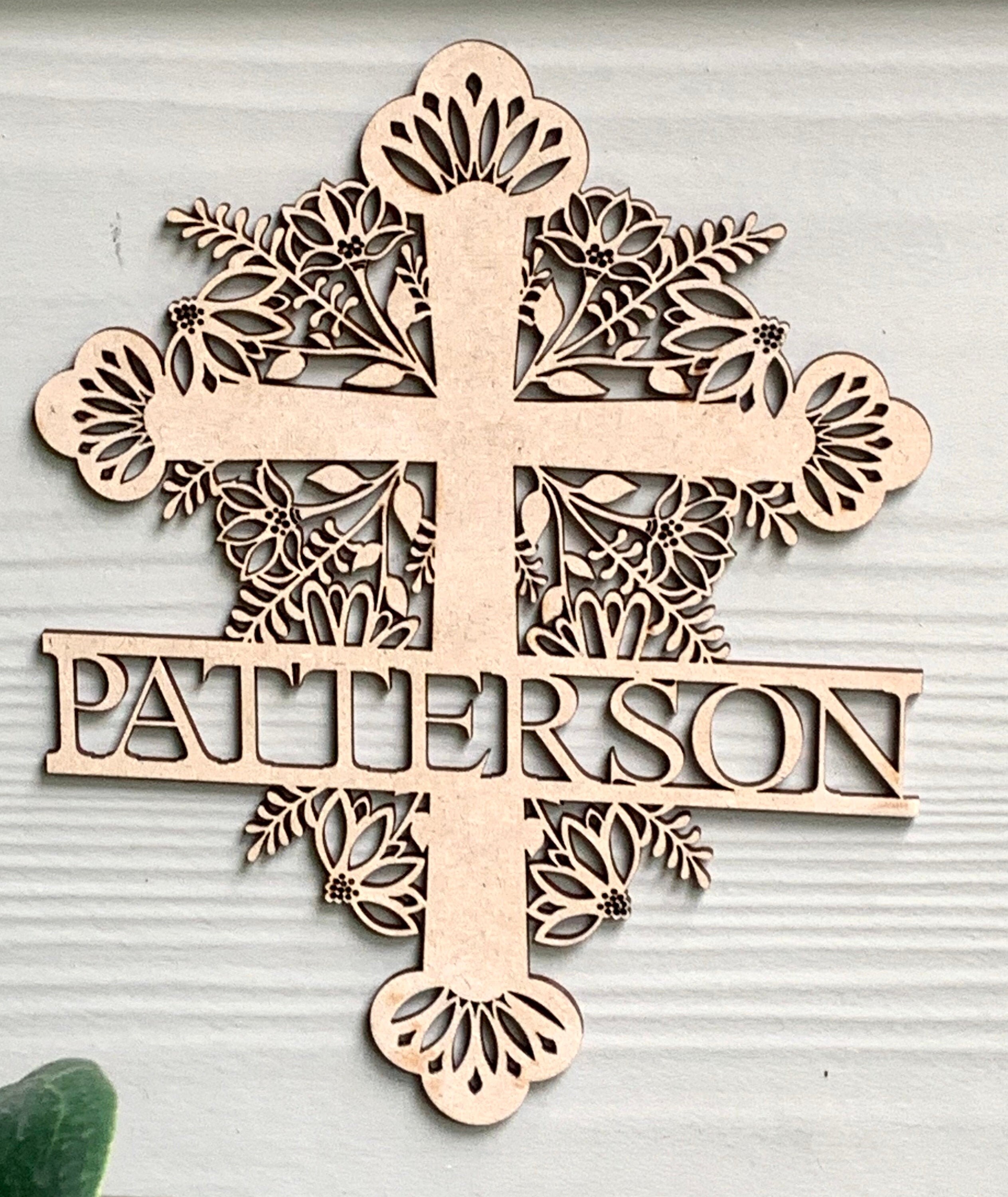 Folk Floral Split Cross 2 Designs SVG Cut Files - Etsy