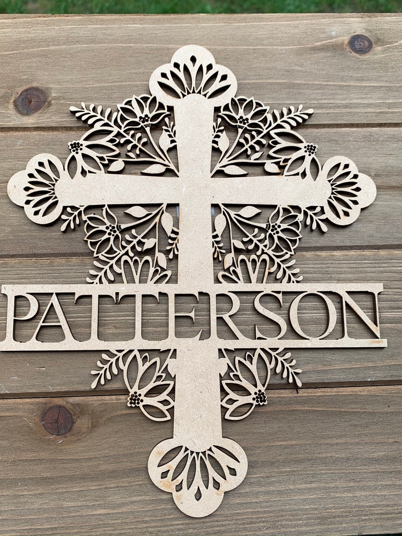 Folk Floral Split Cross 2 Designs SVG Cut Files - Etsy