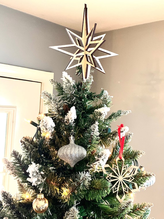North Star Tree Topper SVG Laser Cut File Instant Download - Etsy