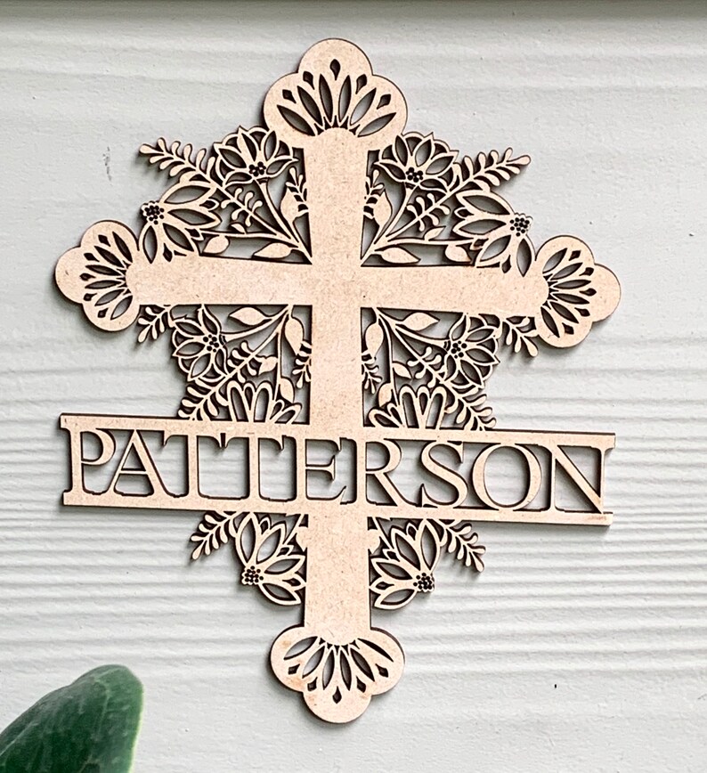 Folk Floral Split Cross 2 Designs SVG Cut Files - Etsy