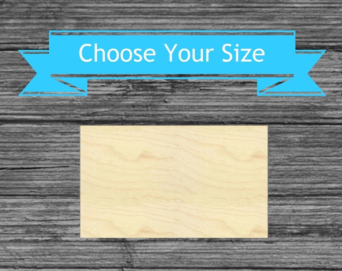Rectangle Wood Cutout Laser Cut Shape Multiple Sizes Wood - Etsy
