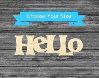 Wooden Hello Summer Unfinished Wood Words DIY Projects Door Hanger ...