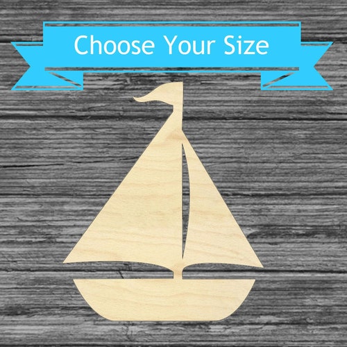 Sailboat Wood Cutout Laser Cut Nautical Shape Multiple - Etsy