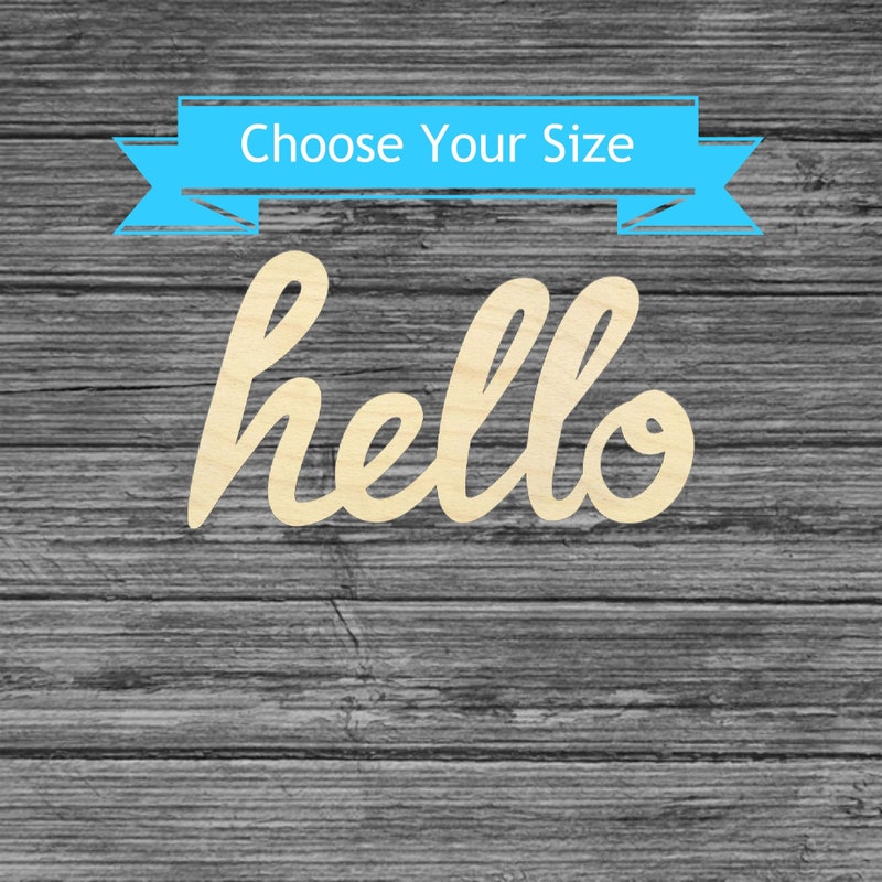 Wood Hello - Etsy