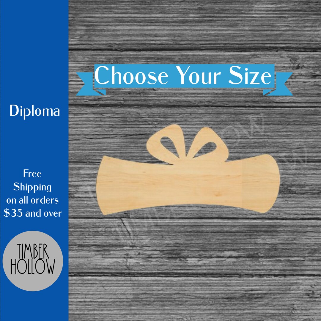 Diploma Wood Cutout - Laser Cut Shape - Class of 2023 Graduation ...