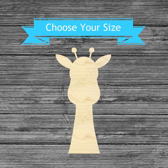 Giraffe Head Wood Cutout Laser Cut Animal Shape Multiple - Etsy