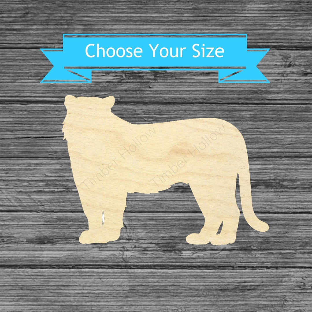 Tiger Unfinished Wood Cutout - Laser Cut Animal Decor - Multiple Sizes ...
