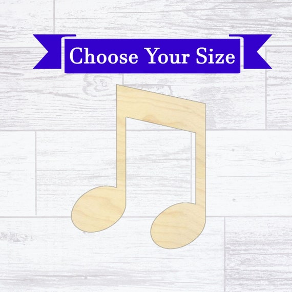 Music Note Unfinished Wood Cutout Laser Cut Musical Shape - Etsy