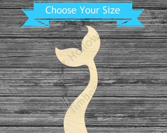 Mermaid Cutout Shape, Wooden Cutout Shape, Paintable DIY Wood Cutout ...