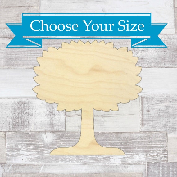 Tree Unfinished Wood Cutout Laser Cut Nature Multiple | Etsy