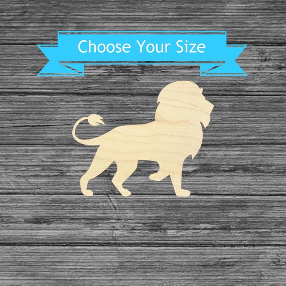 Collage African Animals Shape LION Laser Cut Unfinished Wood Cut Out ...