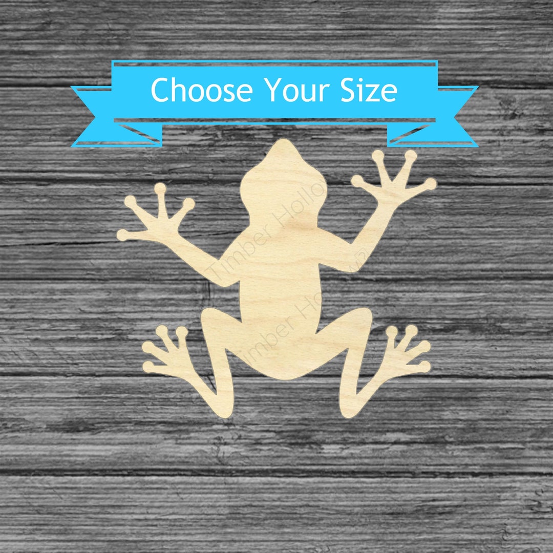 Tree Frog Unfinished Wood Cutout Laser Cut Decor Lizard Shape Multiple ...