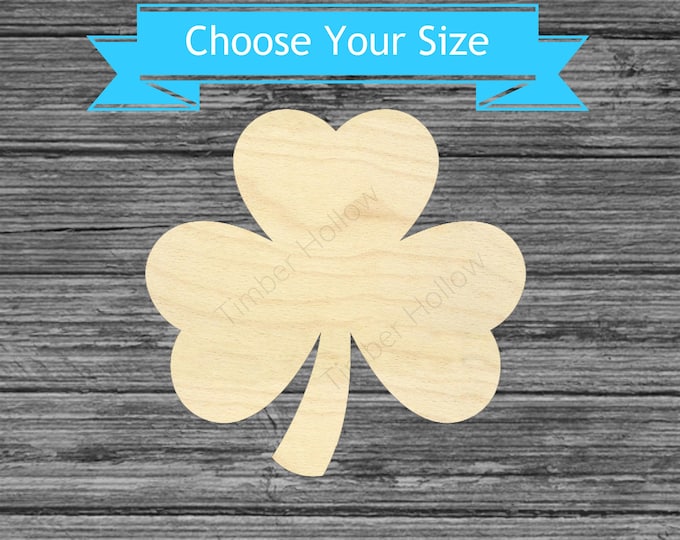 Clover Wood Cutout - Laser Cut Irish Good Luck St. Patrick's Day Shape ...