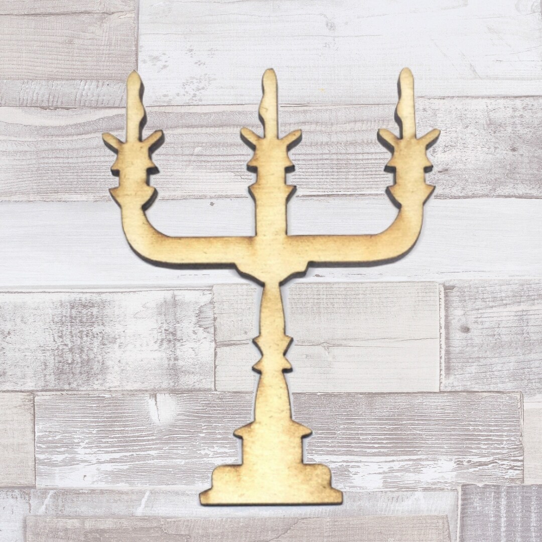 Candle Unfinished Wood Cutout - Laser Cut Candle Stick - Halloween ...