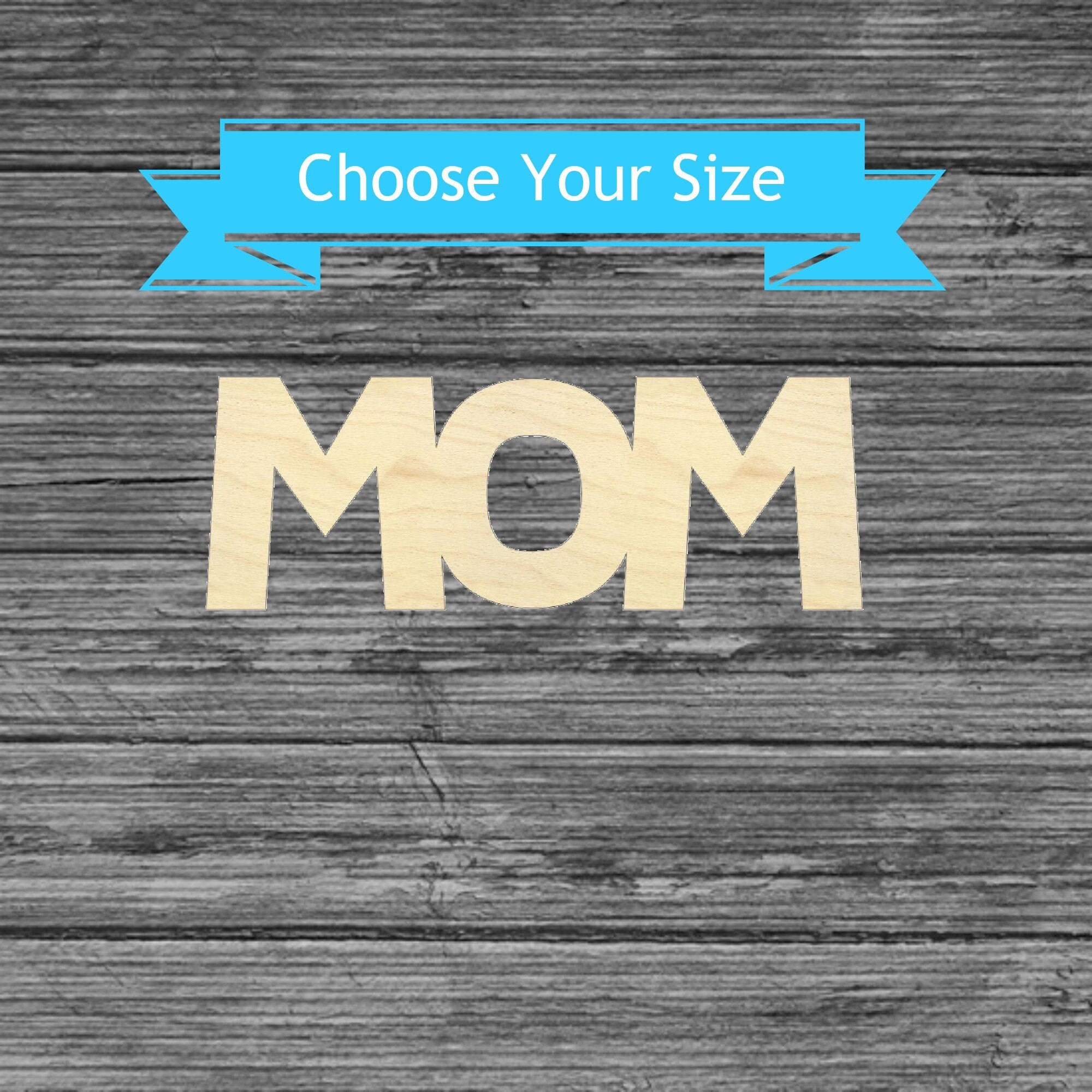 Mom Wood Cutout Laser Cut Wedding Shape Multiple Sizes - Etsy
