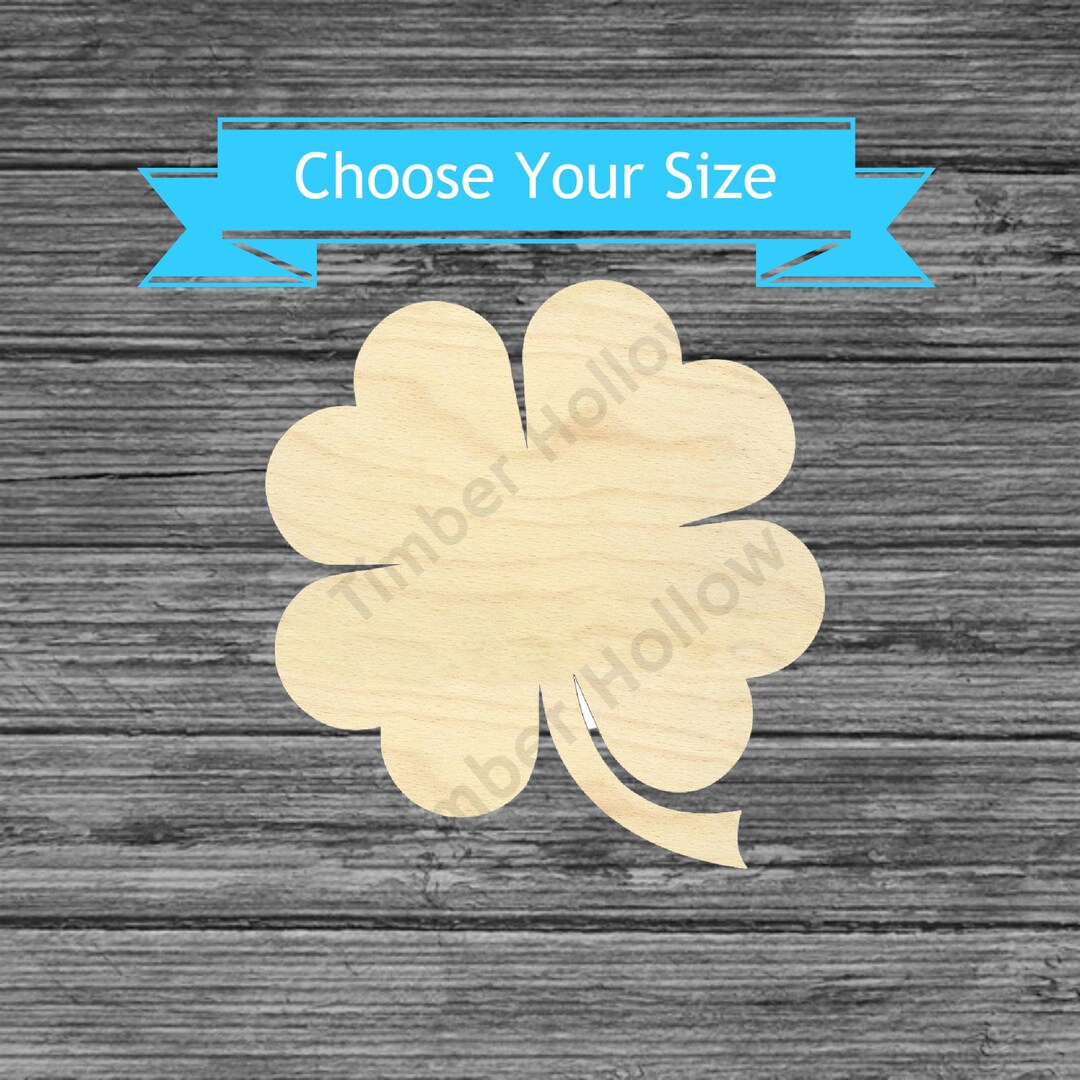 Shamrock Wood Cutout - Laser Cut Irish Good Luck St. Patrick's Day ...