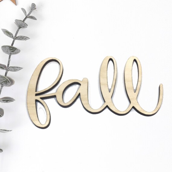Fall Unfinished Wood Cutout Laser Cut Words Wreath Making | Etsy