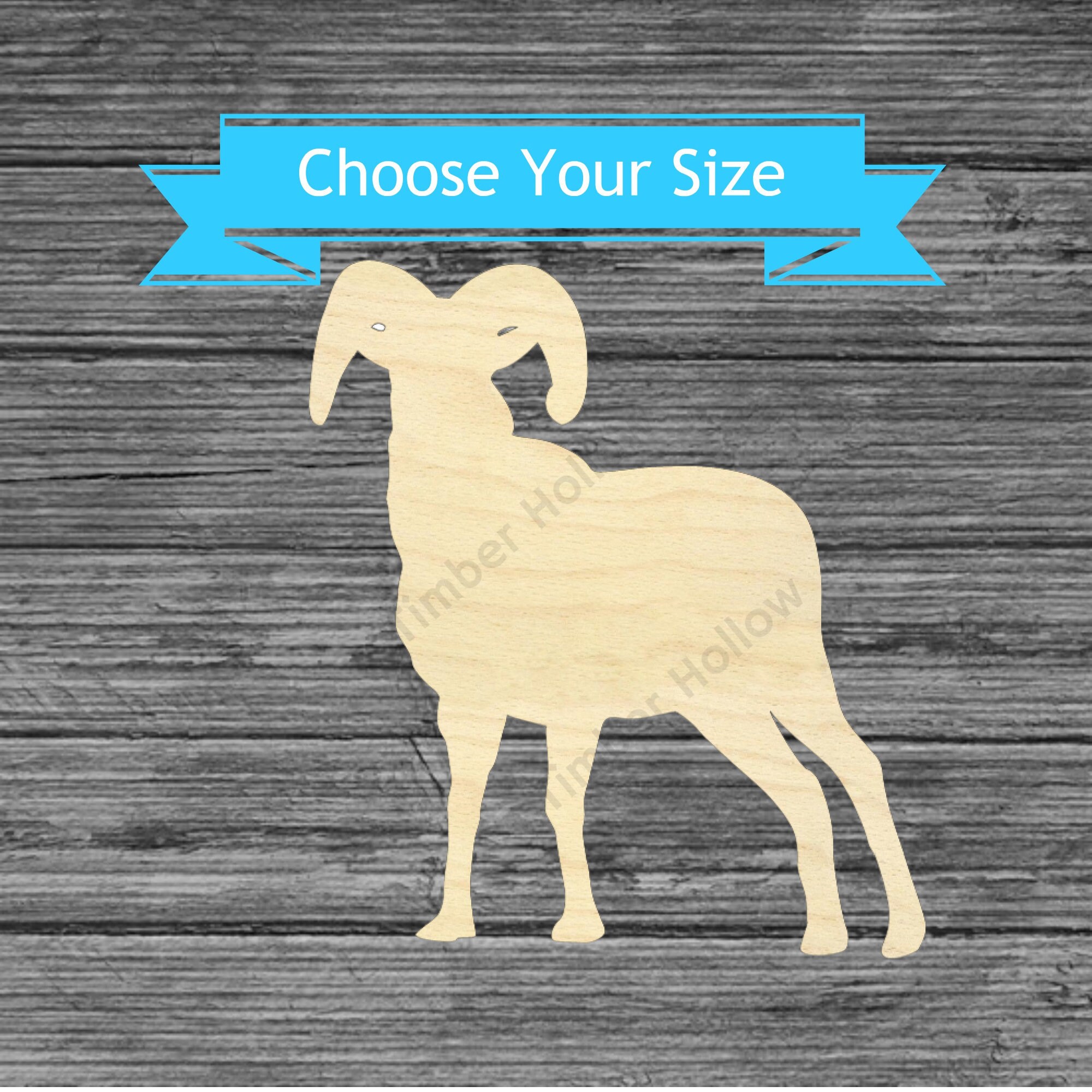 Ram Unfinished Wood Cutout Laser Cut Animal Decor Multiple | Etsy
