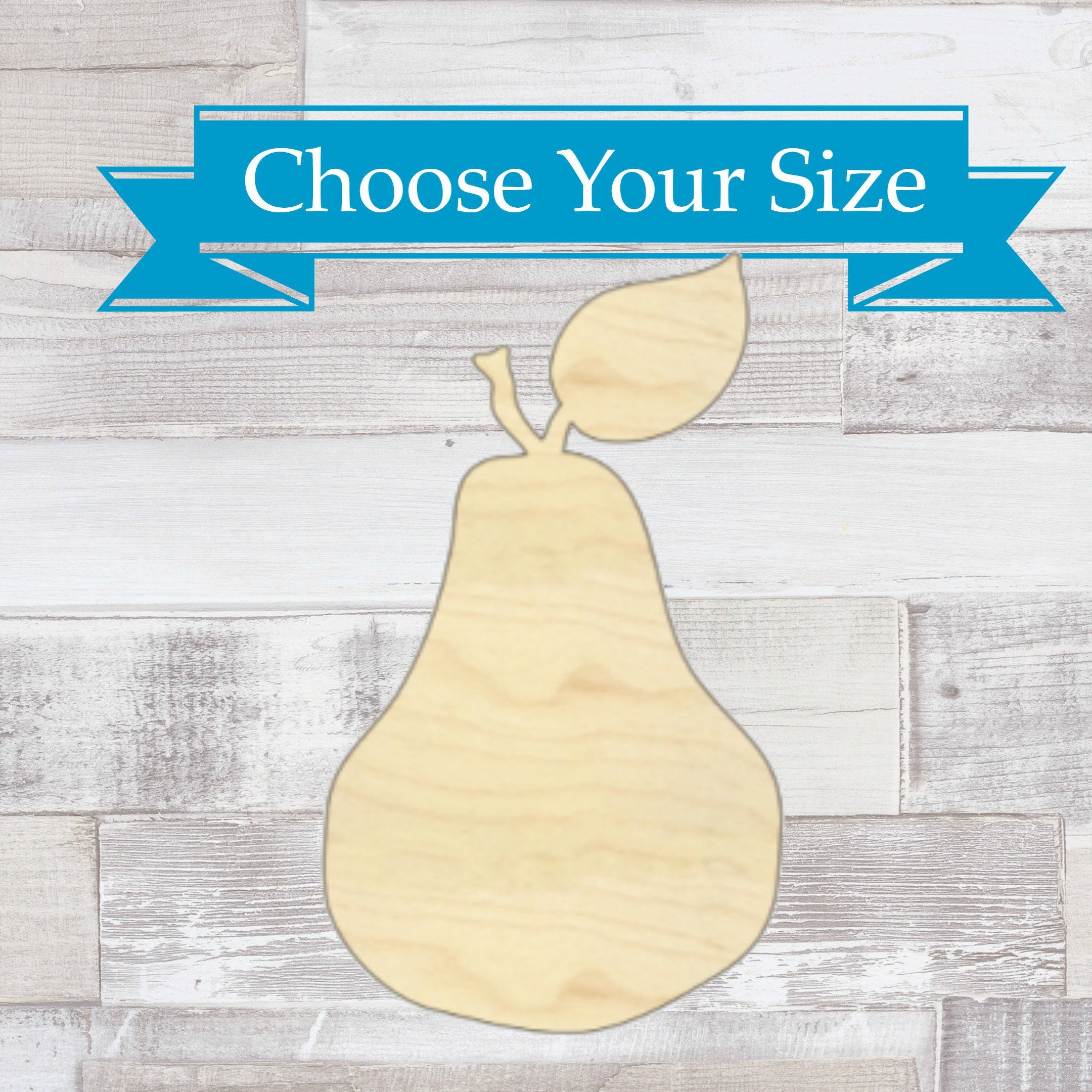 Pear Wood Cutout Laser Cut Food Shape Multiple Sizes Wood - Etsy