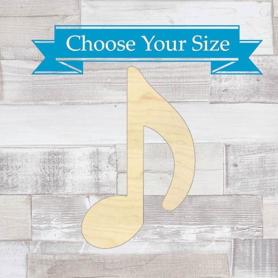 Music Note Wood Cutout Laser Cut School Shape Multiple | Etsy