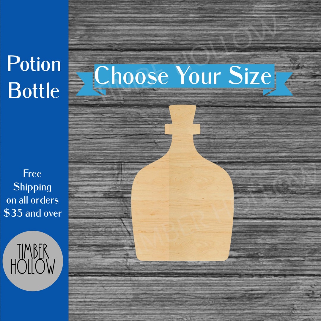 Small Potion Bottle Wood Cutout - Laser Cut Halloween Shape - Multiple ...