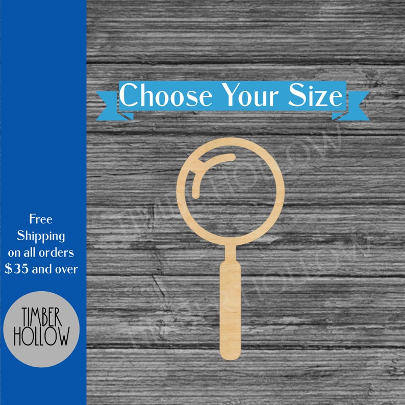 Magnifying Glass Wood Cutout Laser Cut Shape Multiple Sizes - Etsy