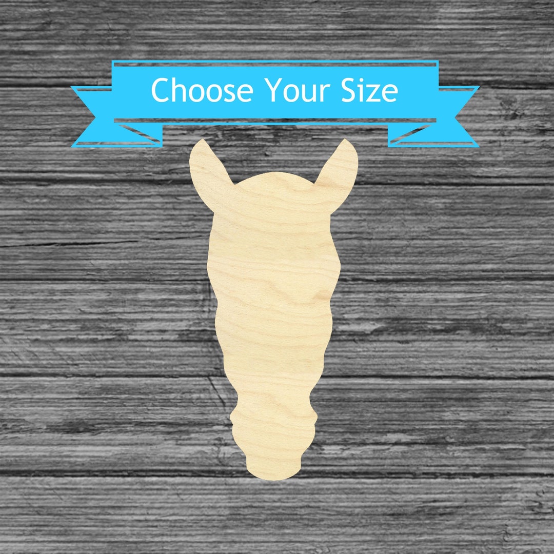 Horse Head Wood Cutout - Laser Cut Farm Shape - Multiple Sizes Wood ...