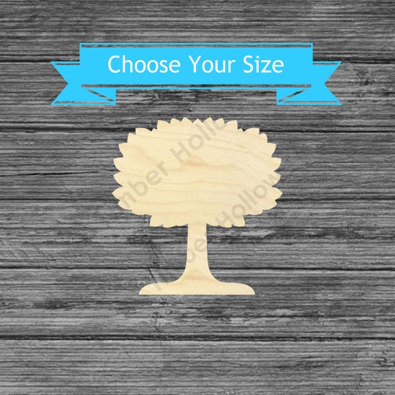 Tree Unfinished Wood Cutout Laser Cut Nature Multiple - Etsy